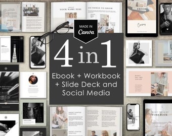 Ebook Template Canva, Workbook, Coaching Workbook Canva Template for ...