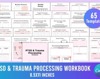 Trauma/ptsd Processing Workbook Journal Printable, CBT Anxiety Workbook ...