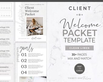 Client Welcome Packet Template, Virtual Assistant Welcome Packet, New ...