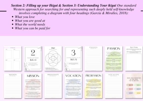 Ikigai Planner, Life Purpose Planner, Career & Work Workbook, 2023 Life ...