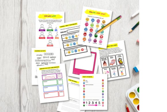 Feelings/emotions Emoji Check in Printable Worksheets for - Etsy