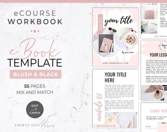 Ebook Template Canva, Workbook, Coaching Workbook Canva Template for ...