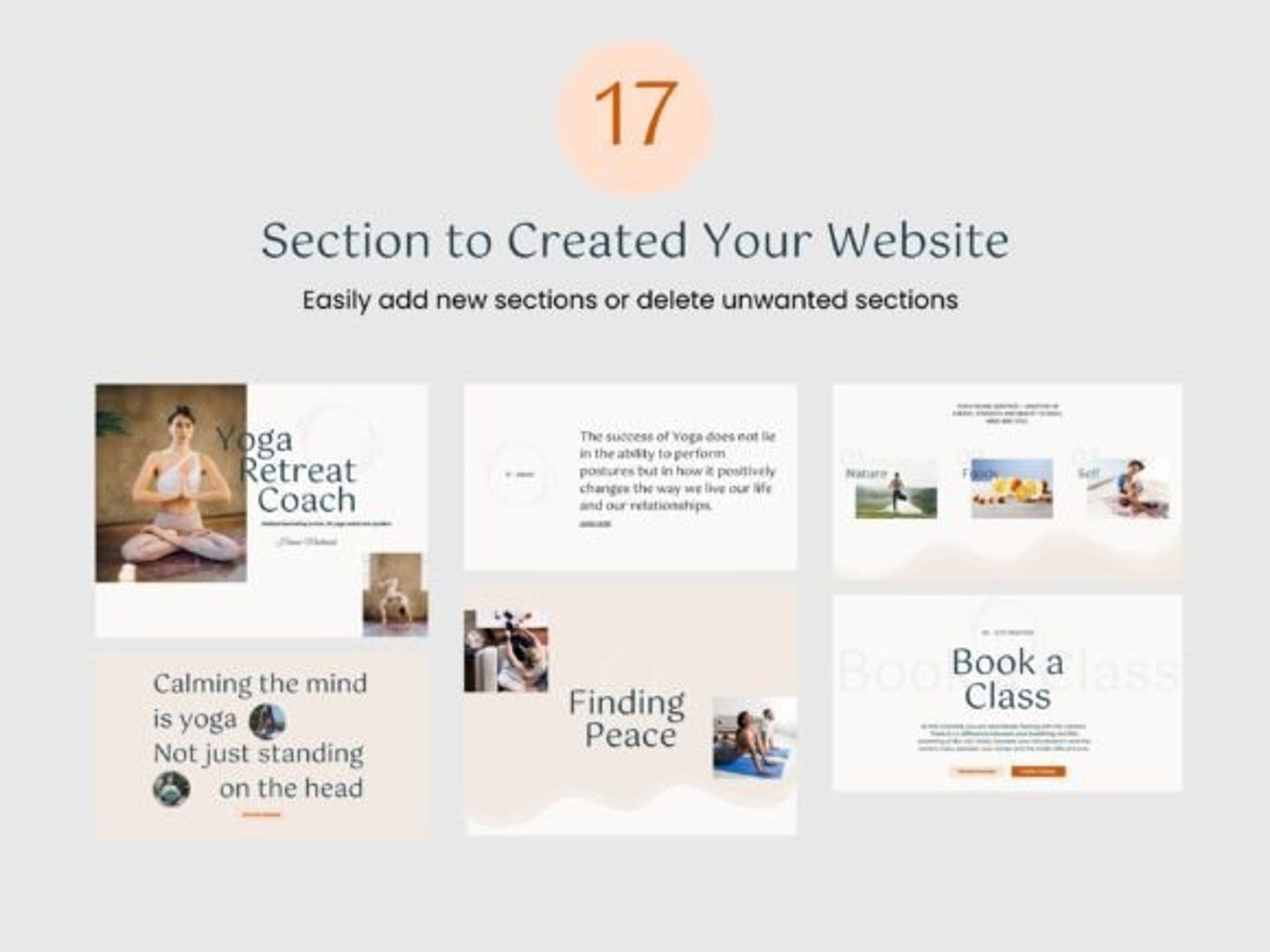 Health Wellness Website Template| Prebuilt Yoga Coach Website| Canva ...