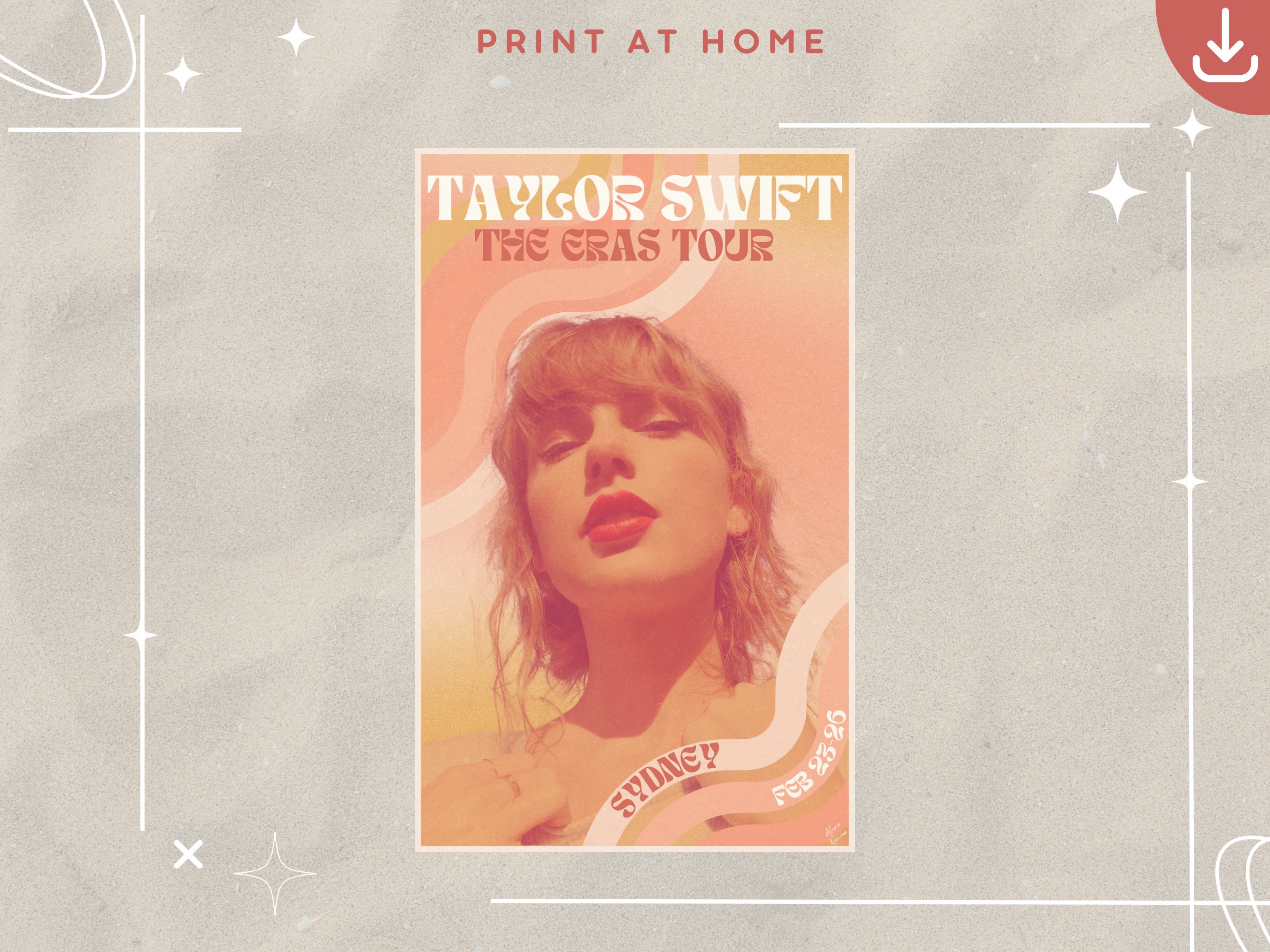 Sydney Eras Tour Poster Taylor Swift VIP Special - Etsy