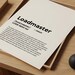 Funny Loadmaster Definition Print Wall Art Poster, Loadmaster Gift for ...