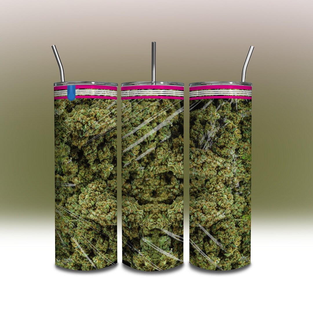 3D Weed Tumbler Wrap 3D Plastic Bag 420 Marijuana Pot Joint Tumbler ...
