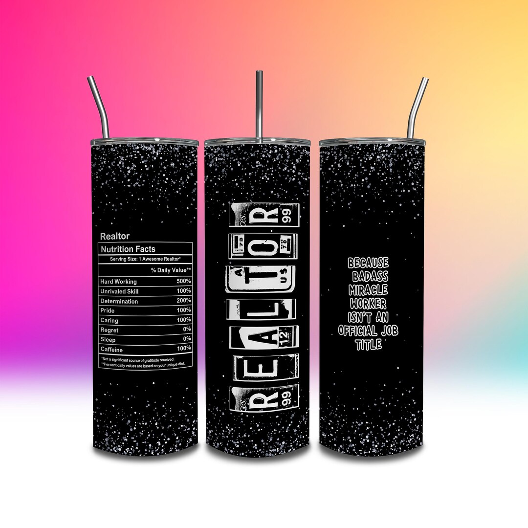 Realtor Tumbler Wrap Estate Agent 20 Oz Seamless Skinny Tumbler Wrap ...