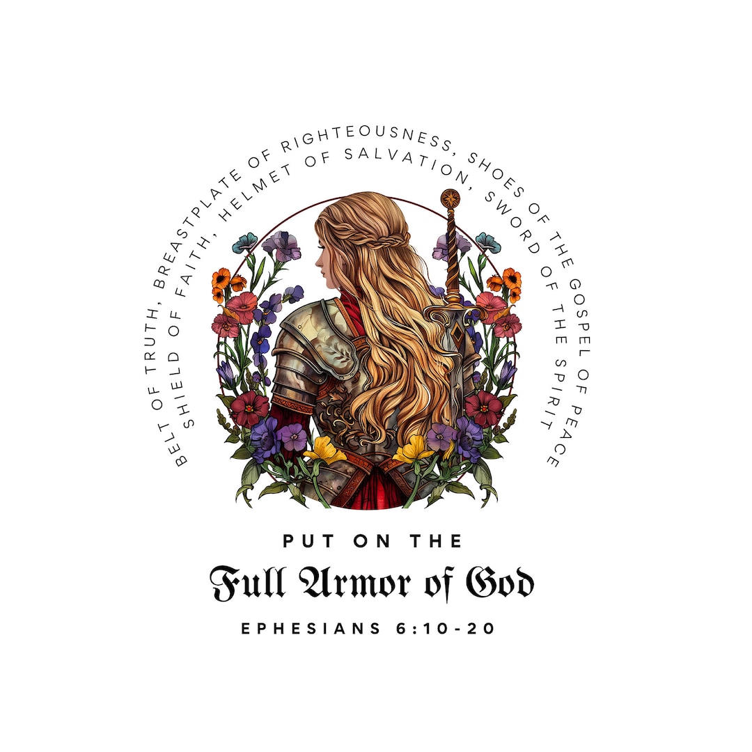Put on Full Armor of God Png, Christian Woman PNG Floral Girl Female ...