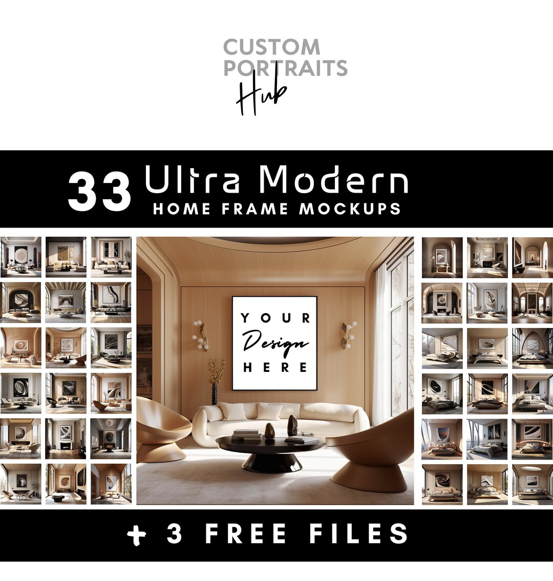 33 Ultra Modern Home Interior Scene Frame Mock Ups + 3 Free Files ...
