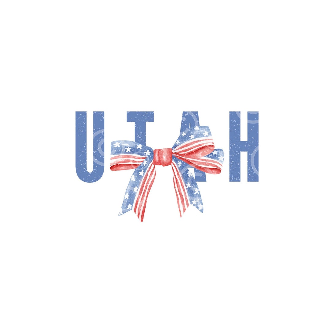 Patriotic Coquette Utah Png 4th of July Utah Png American Flag Png UT ...