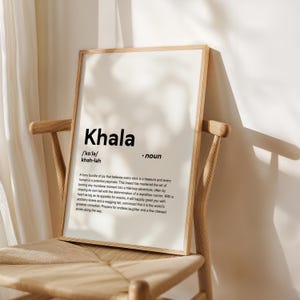Funny Khala Print Definition Wall Art Poster Card, Gift for Dog Owner ...