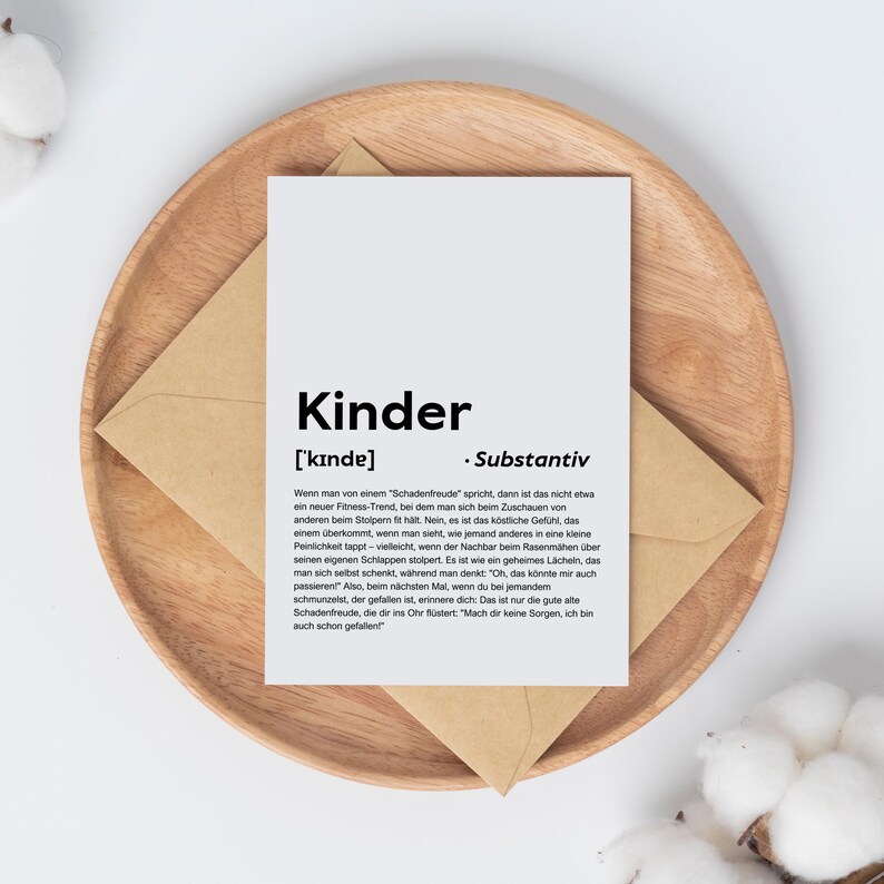 Lustige Kinder Definition Druck Wandkunst Poster, Geschenk Für Kinder ...