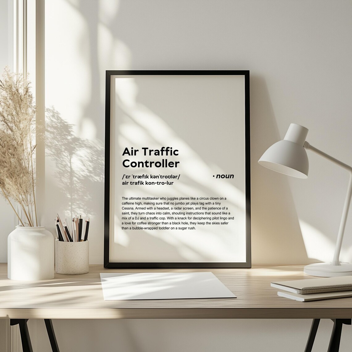 Funny Air Traffic Controller Definition Print Wall Art Poster, Gift for ...