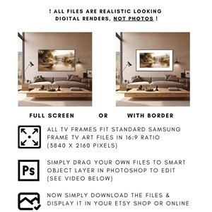 Frame TV Mockup Design Bundle / Modern Neutral Living Room Mock up Pack ...