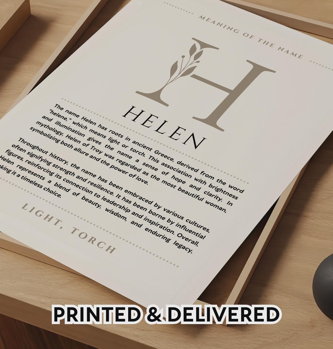 Helen Name Meaning Wall Art Helen Name Origin Print Nursery Decor, Baby ...