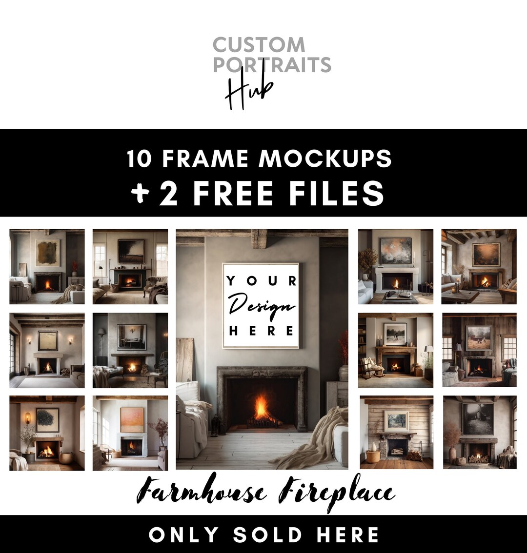 12 Farmhouse Mockups for Digital Prints Mockups for Posters Artwork ...