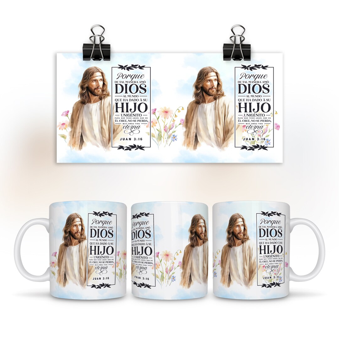 Jesús Dios Hijo Jesucristo Spanish Jesus Christian Mug Wrap 15 Oz 11oz ...