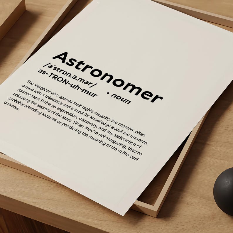 Funny Astronomer Definition Print Wall Art Poster, Astronomer Gift for ...
