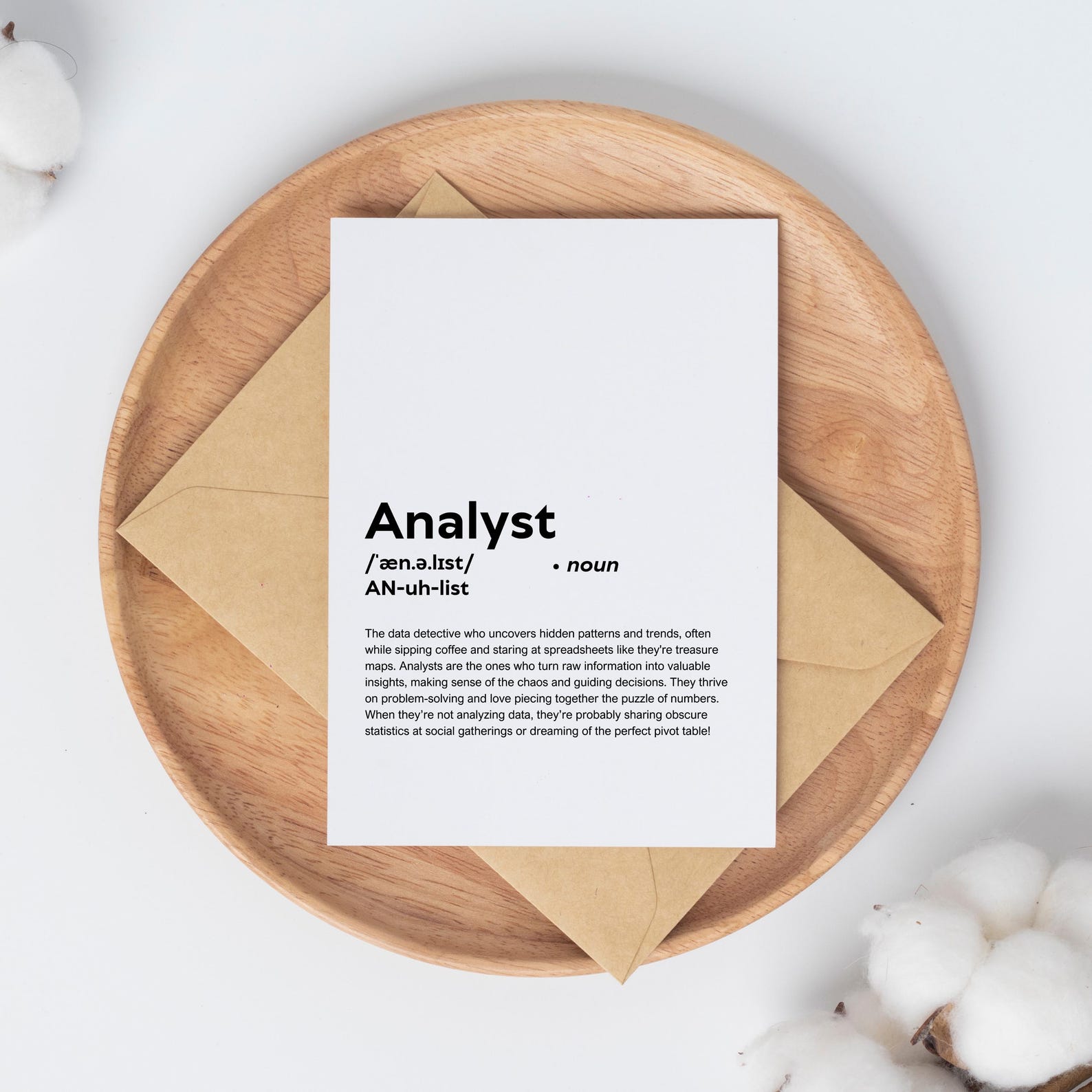 Funny Analyst Definition Print Wall Art Poster, Analyst Gift for ...
