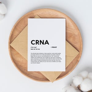 Funny CRNA Definition Print Wall Art Poster, CRNA Gift for CRNA Quote ...