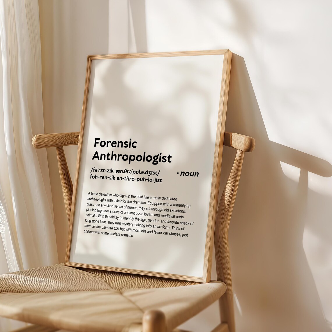 Funny Forensic Anthropologist Definition Print Wall Art Poster, Gift ...