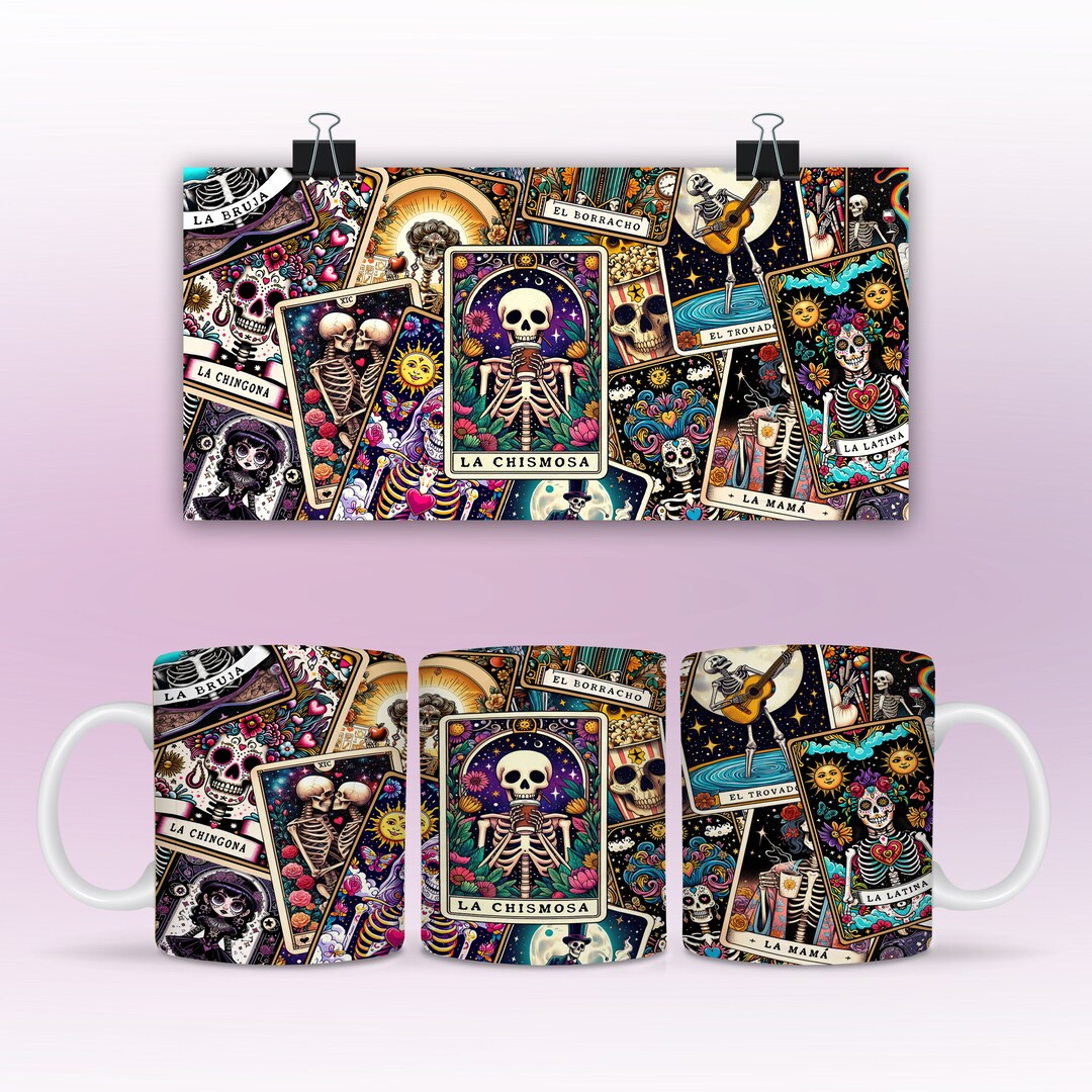 Spanish Tarot Card Mug Wrap 15 Oz Mug Wrap 11 Oz Mug Wrap Design ...