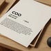 Funny COO Definition Print Wall Art Poster, COO Gift for Chief ...