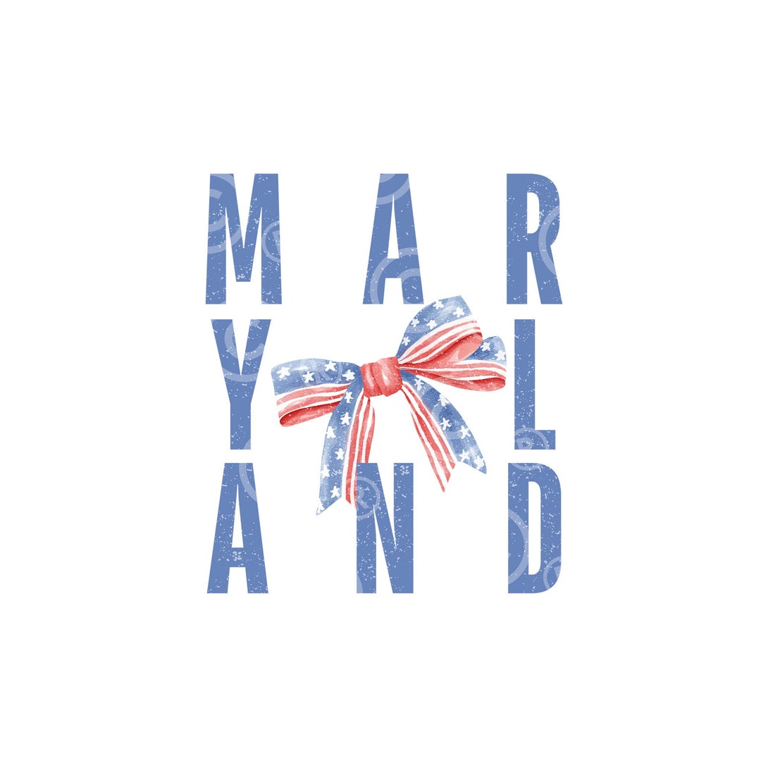 Patriotic Coquette Maryland Png 4th of July Maryland Png Americana MD ...