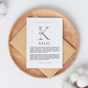 Kalel Name Meaning Wall Art, Kalel Name Origin Print Nursery Decor ...
