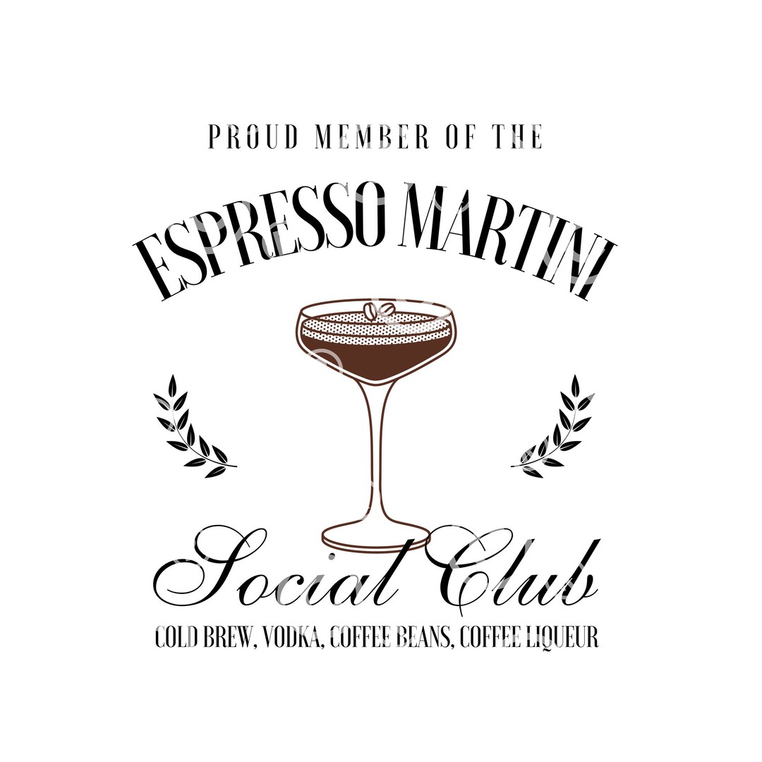 Espresso Martini Social Club PNG Retro Fun Funny Club Night Party Girls ...
