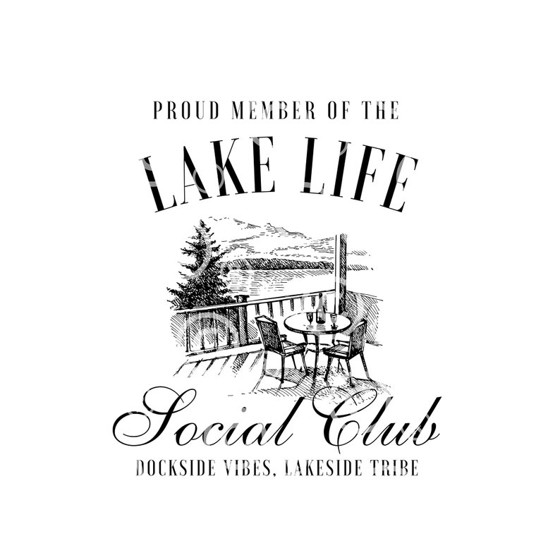 Lake Life Social Club Png, Vintage Lake Summer Png, Retro Beach Babe ...