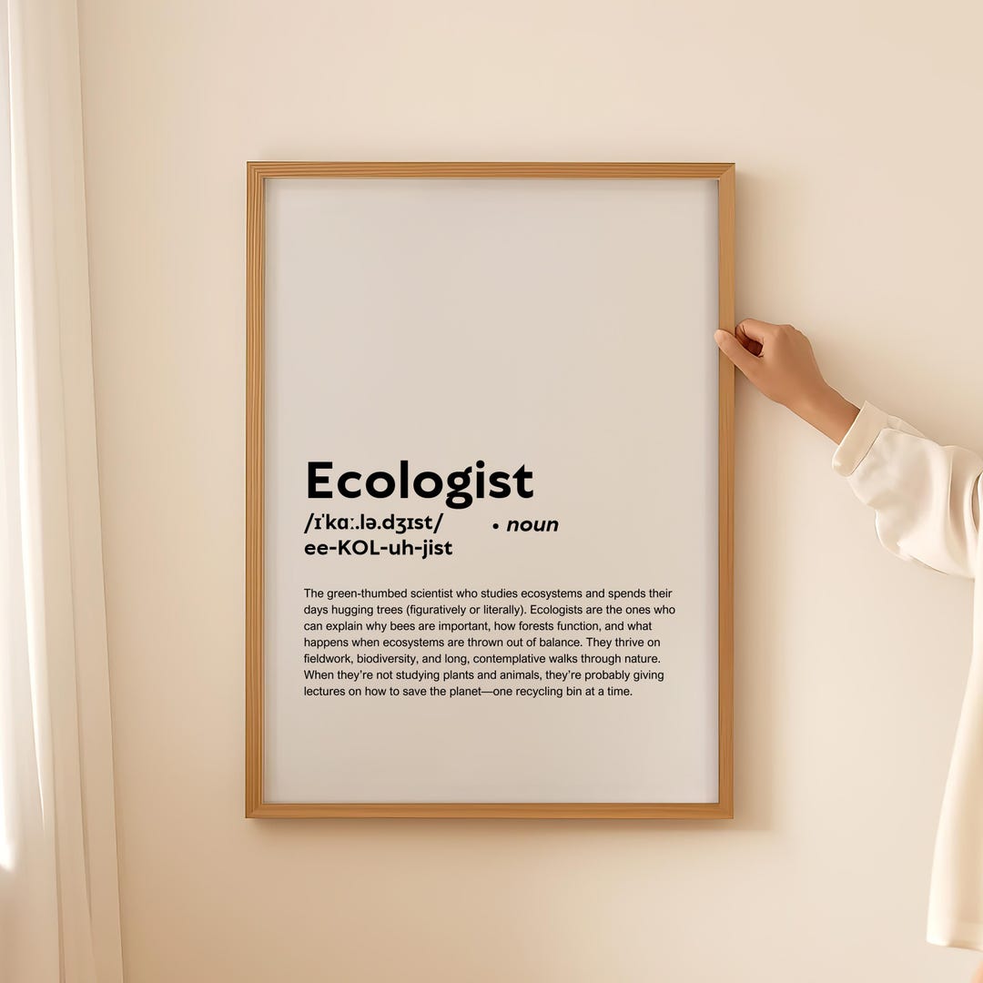 Funny Ecologist Definition Print Wall Art Poster, Ecologist Gift for ...
