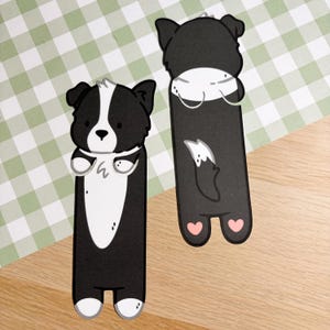 Border Collie Peeking Bookmark, Dog Lover Gift - Etsy
