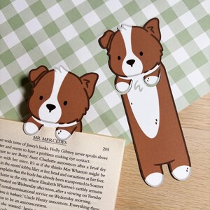 Border Collie Peeking Bookmark, Cute Dog Book Lover Gift, Animal Loving ...