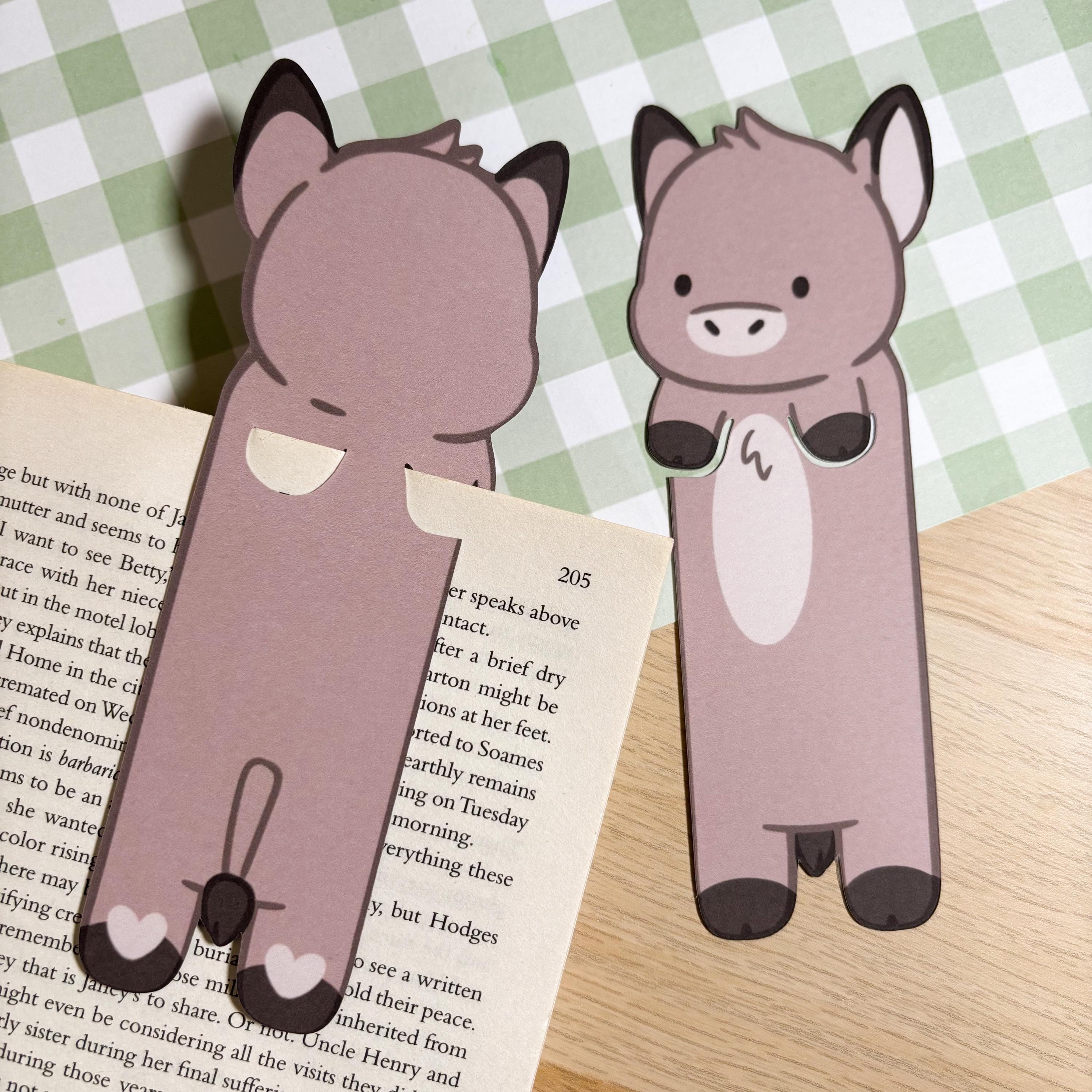 Donkey Peeking Bookmark, Cute Book Accessory, Cottage Core Bookmark ...