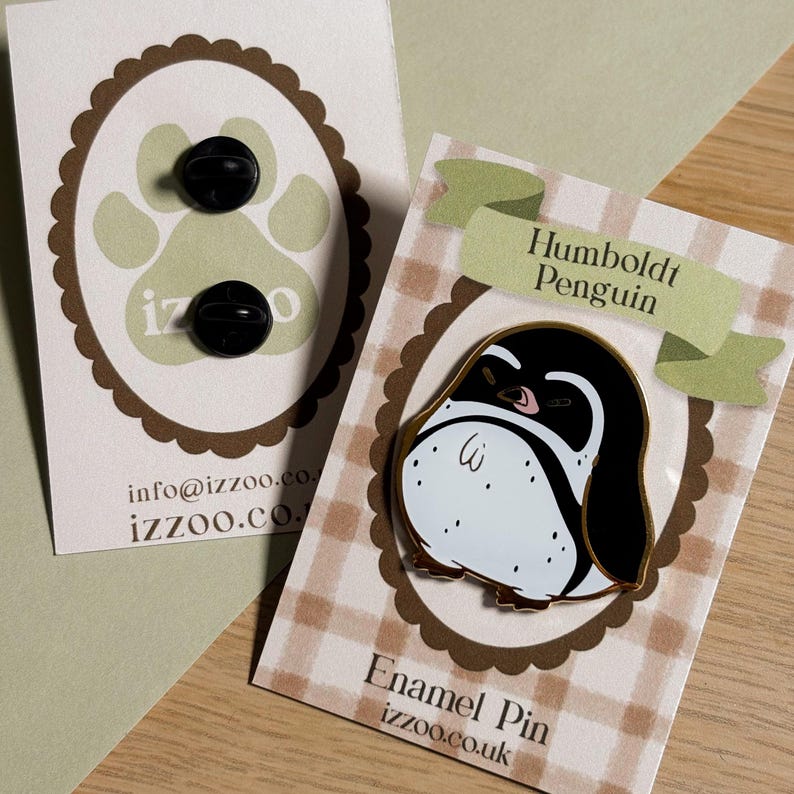 Humboldt Penguin Enamel Pin, Cute Zoo Animal Enamel Pin, Penguin Lover ...