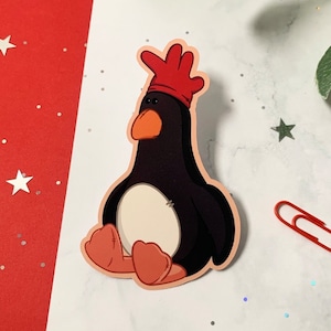 Feathers Mcgraw Glossy Vinyl Sticker Waterproof Plushie Penguin Sticker ...