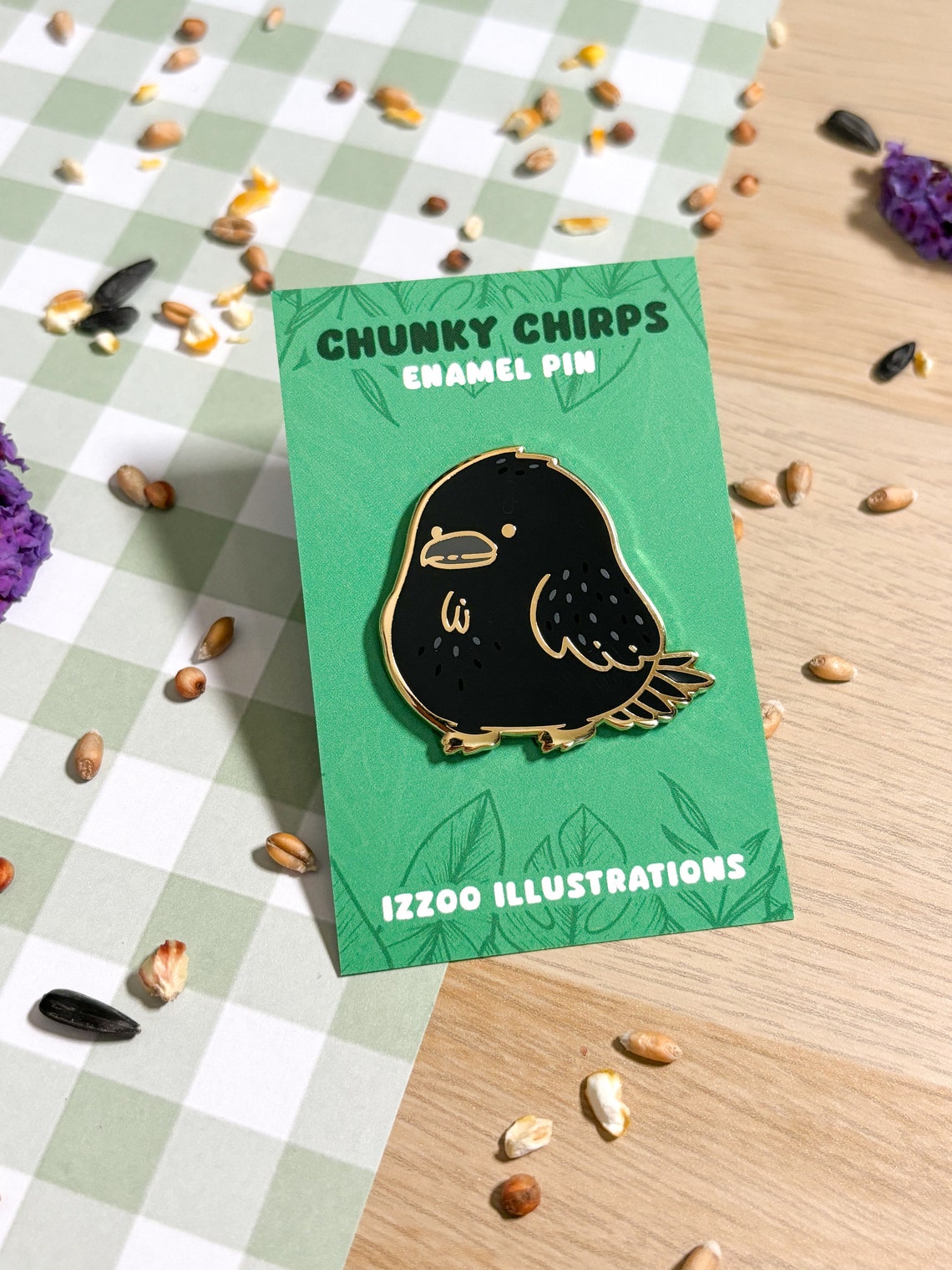Crow Enamel Pin: Pastel Goth Corvid Bird - Etsy