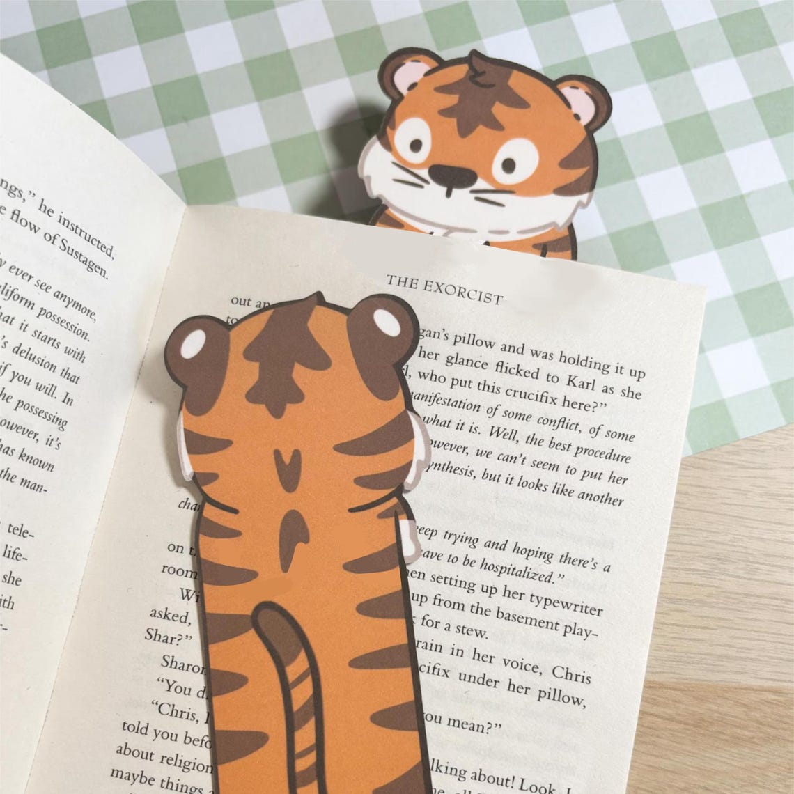Tiger Bookmark, Handmade Animal Page Marker, Gift for Book Lovers ...