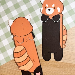 Red Panda Peeking Bookmark, Cute Red Panda, Animal Lover, Book Lover ...
