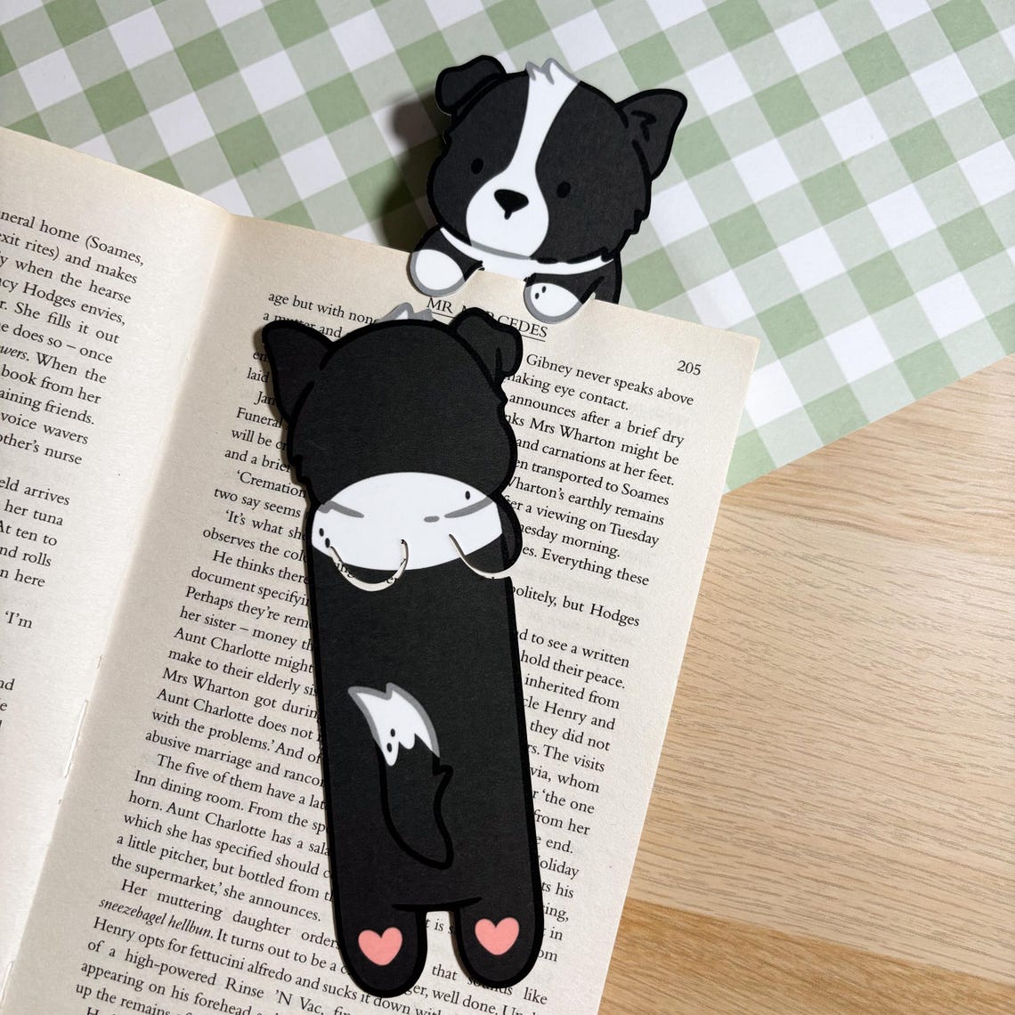 Border Collie Peeking Bookmark, Dog Lover Gift - Etsy