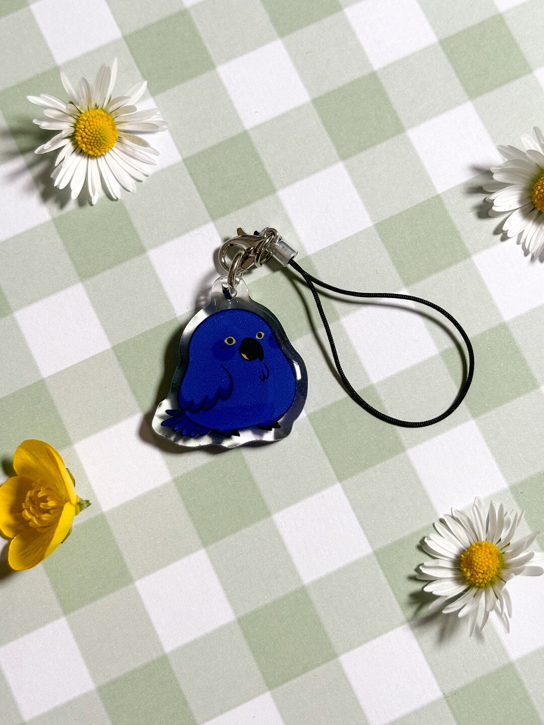 Chunky Hyacinth Macaw 1 Inch Phone Charm Blue Macaw Bird Charm Chunky ...