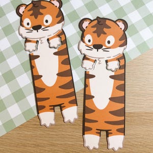 Tiger Peeking Bookmark, Cute Jungle Animal Book Lover Gift, Animal ...