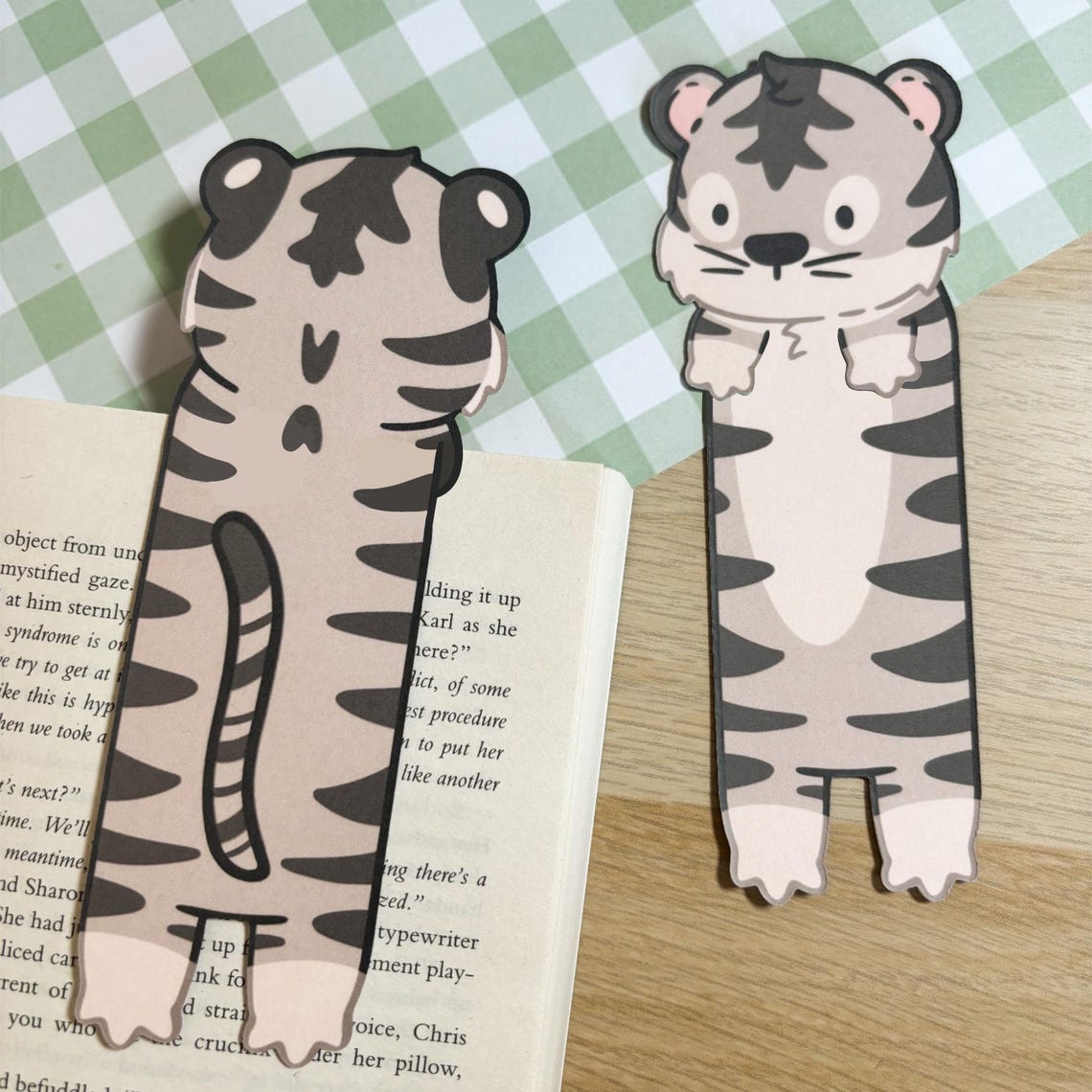 Tiger Bookmark, Handmade Animal Page Marker, Gift for Book Lovers ...