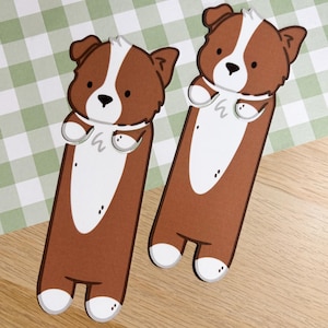 Border Collie Peeking Bookmark, Cute Dog Book Lover Gift, Animal Loving ...