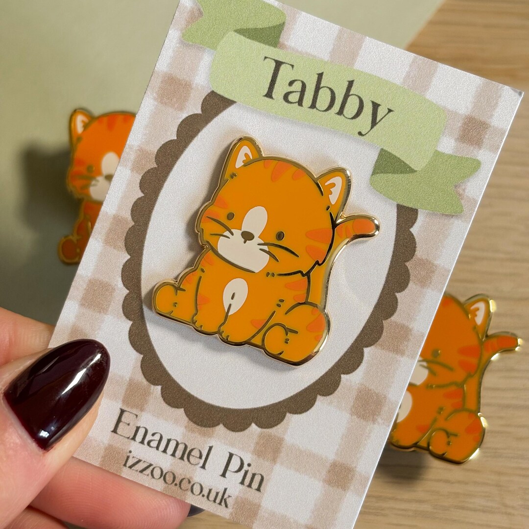 Orange Tabby Cats Enamel Pins, Cute Cat Enamel Pin, Cat Lover Gift, Pet ...