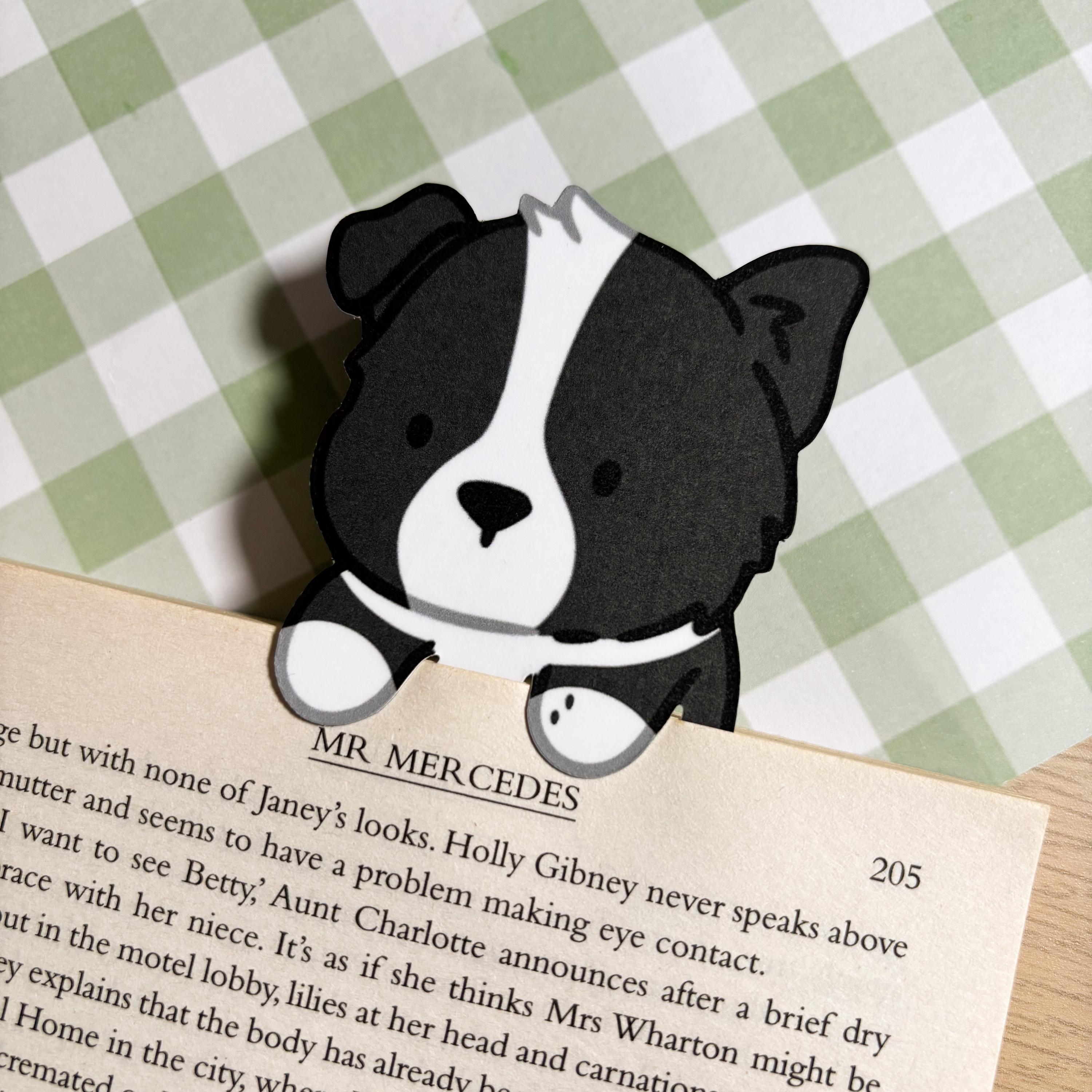 Border Collie Peeking Bookmark, Dog Lover Gift - Etsy