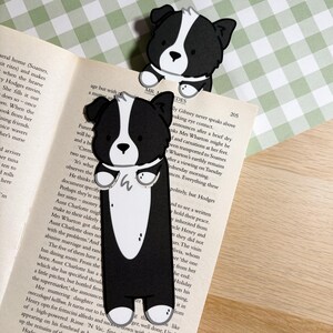 Border Collie Peeking Bookmark, Dog Lover Gift - Etsy