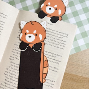 Red Panda Peeking Bookmark, Cute Red Panda, Animal Lover, Book Lover ...