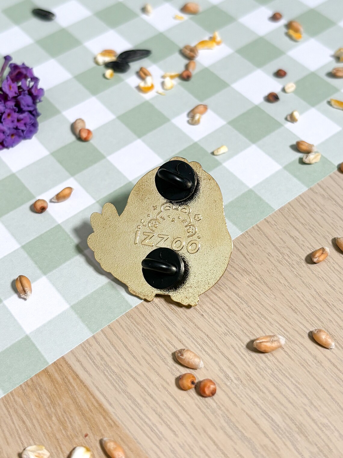 Cute Chicken Enamel Pin, Cottage Core Pin, Vegan Gift, Chunky Chirps - Etsy